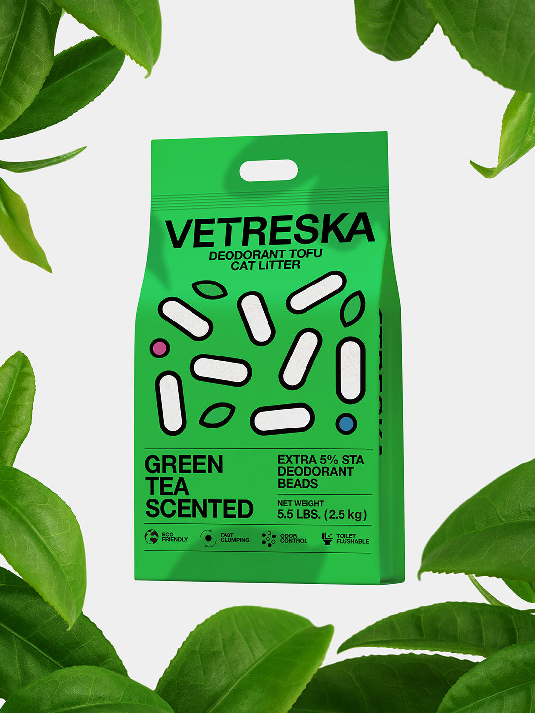 Shop VETRESKA | Green Tea Scented Deodorant Tofu Cat Litter*4 Value Packs – VETRESKA Official