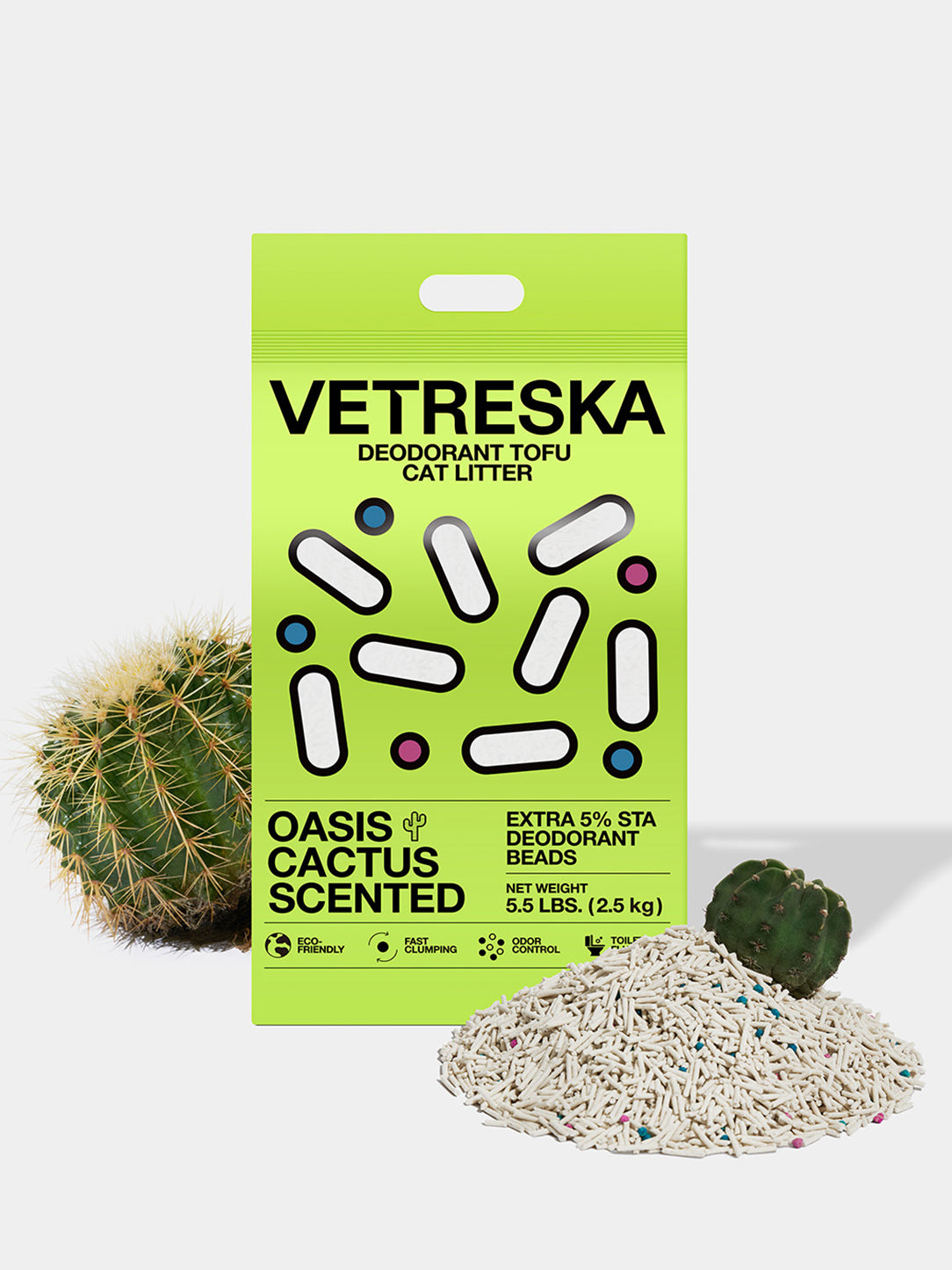 Shop VETRESKA | Oasis Cactus Scented Deodorant Tofu Cat Litter*4 Value Packs – VETRESKA Official